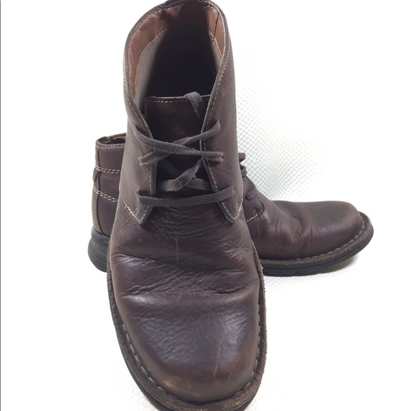 Clarks | Shoes | Clarks Brown Leather Lace Up Ankle Chukka Boots | Poshmark